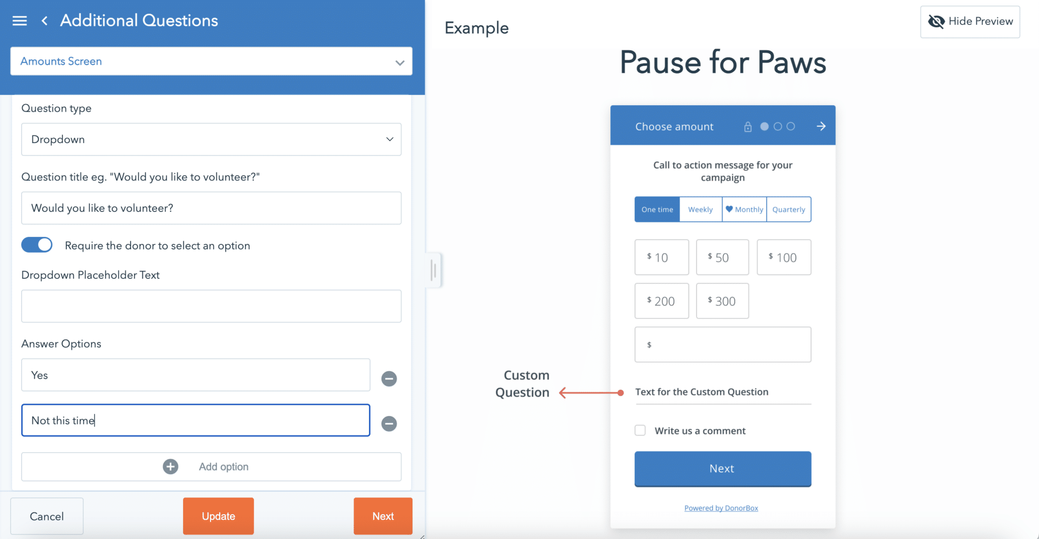 How To Add Additional Questions To Your Donation Form