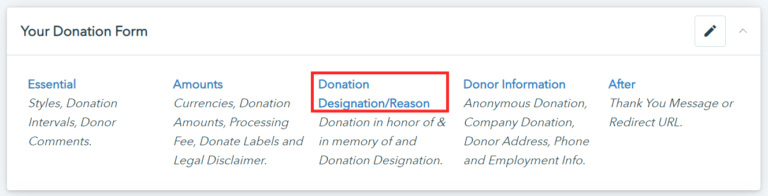 How to Enable the In Honor/In Memory Of Feature in Donorbox