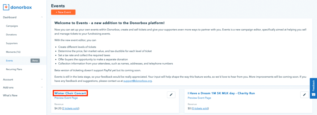How to Create a Nonprofit Event on Donorbox | A Step-by-Step Guide